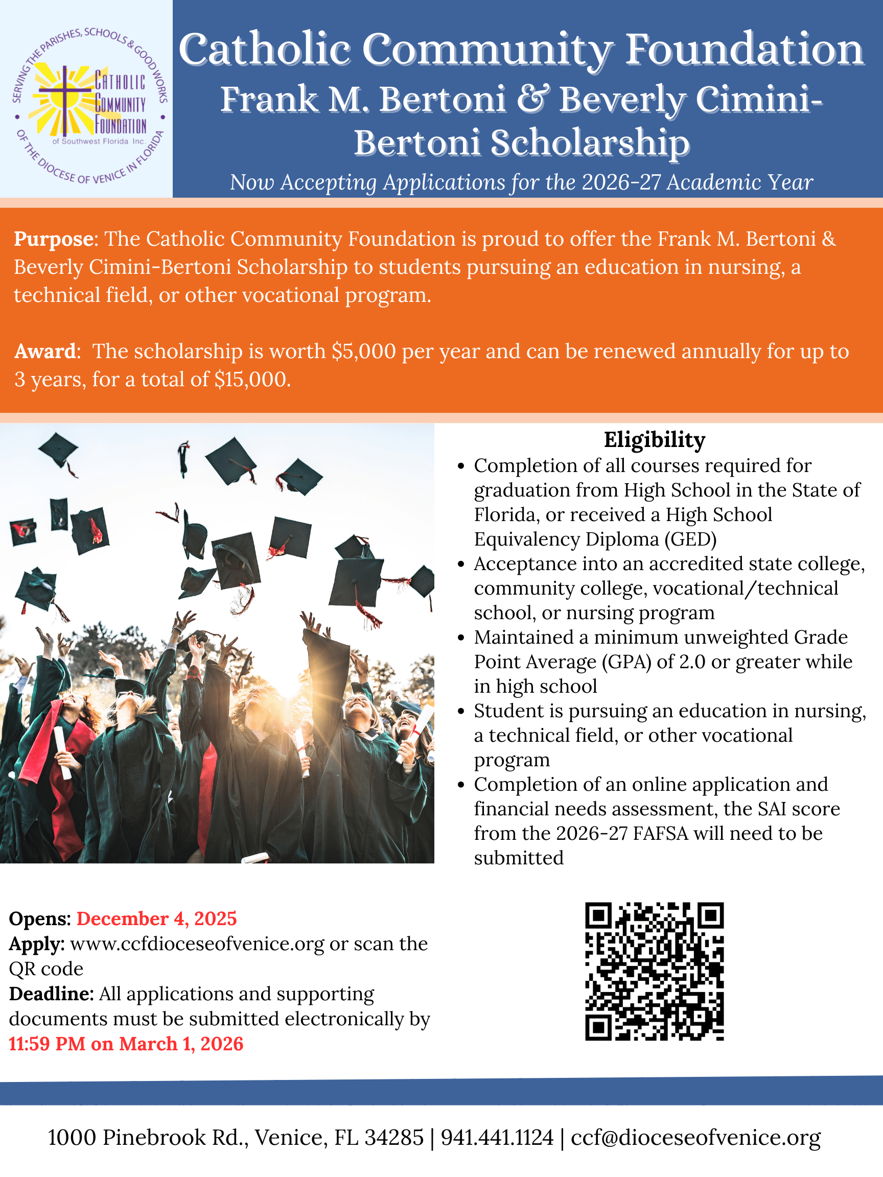Frank M. Bertoni & Beverly Cimini-Bertoni Scholarship - Catholic ...
